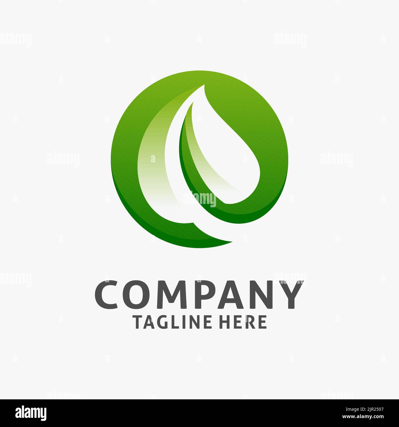 Circle leaf logo design Stock Vector Image & Art - Alamy