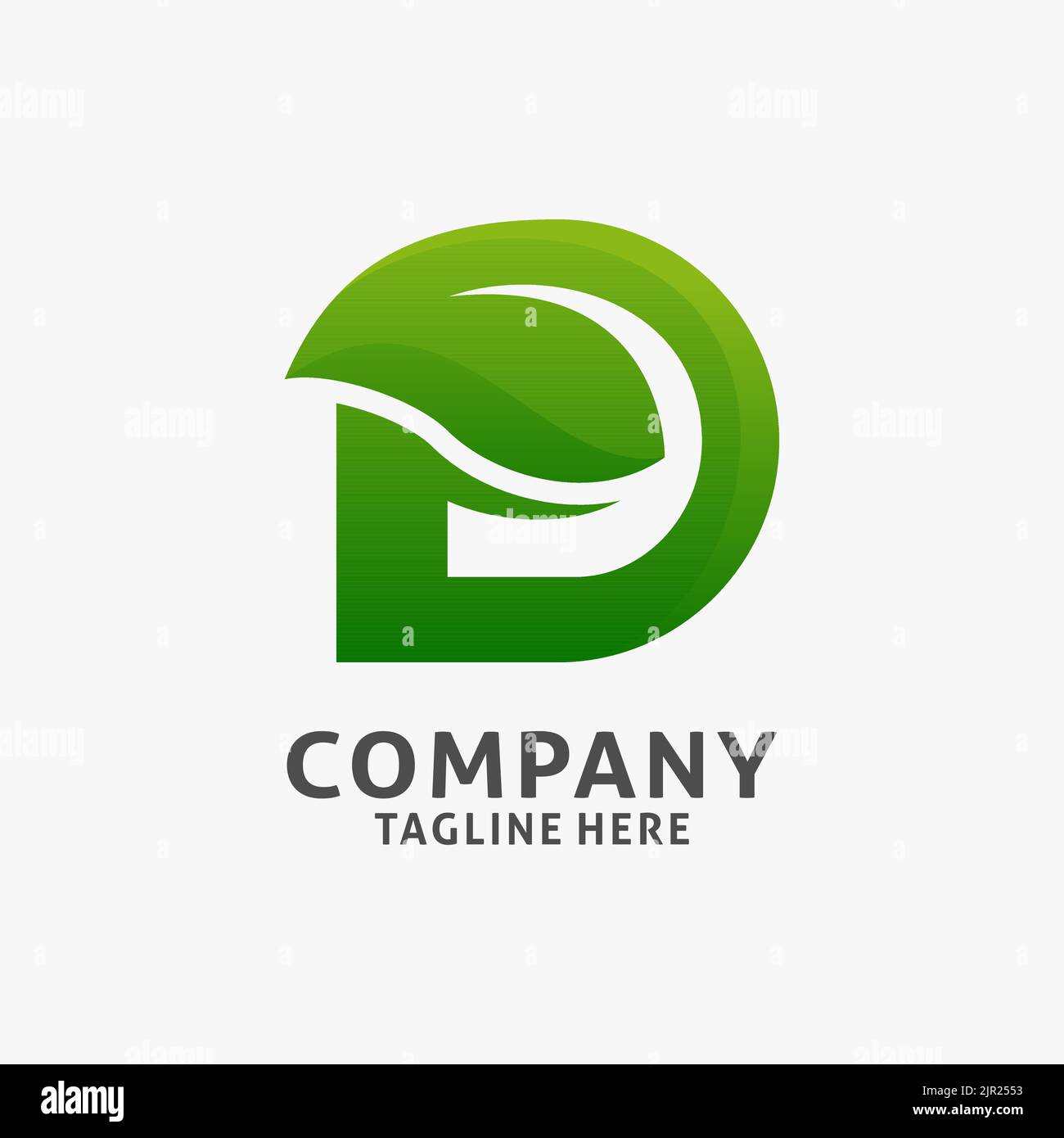 Letter D leaf logo design Stock Vector Image & Art - Alamy