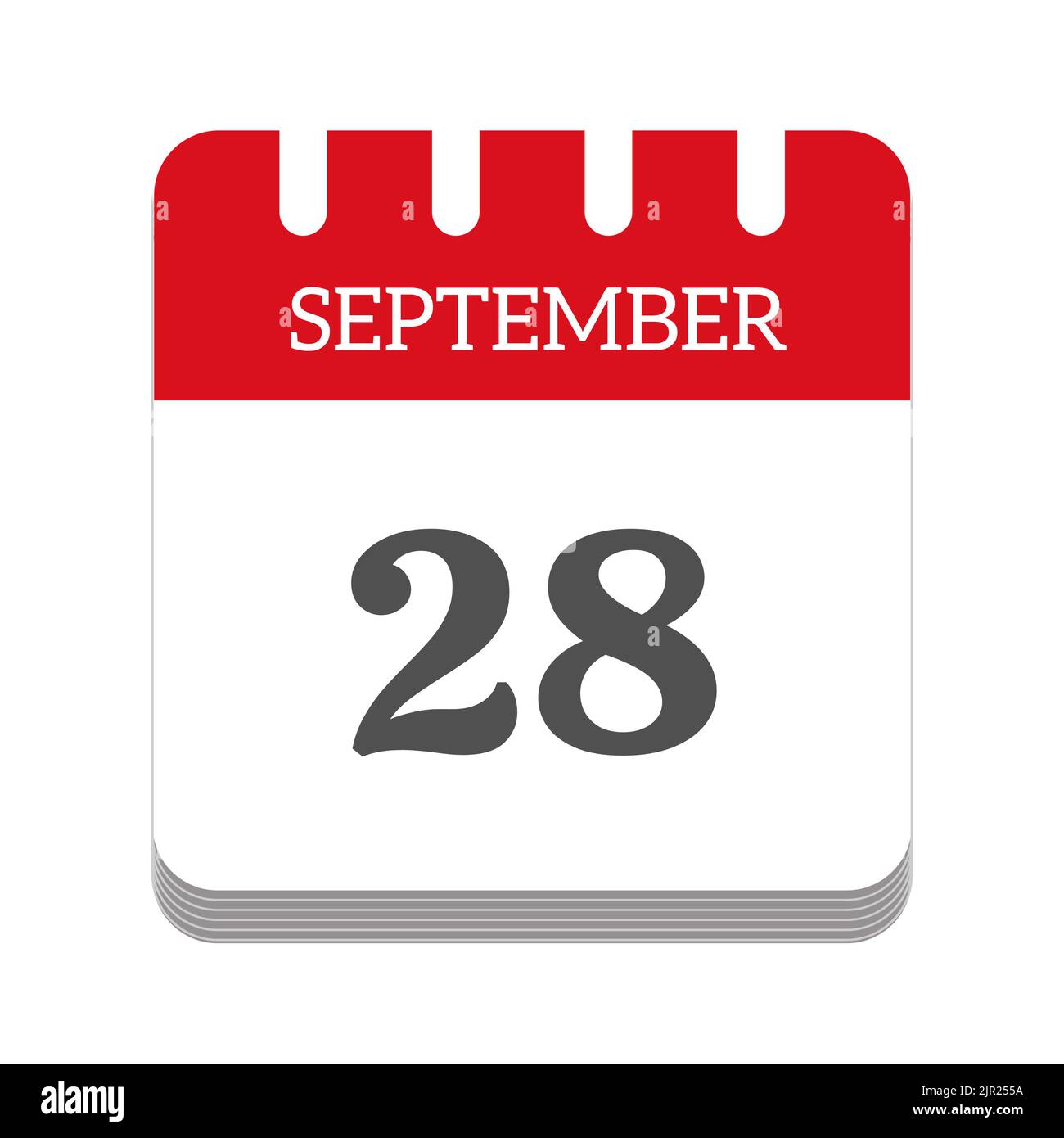 28 day calendar isolated Cut Out Stock Images & Pictures - Alamy