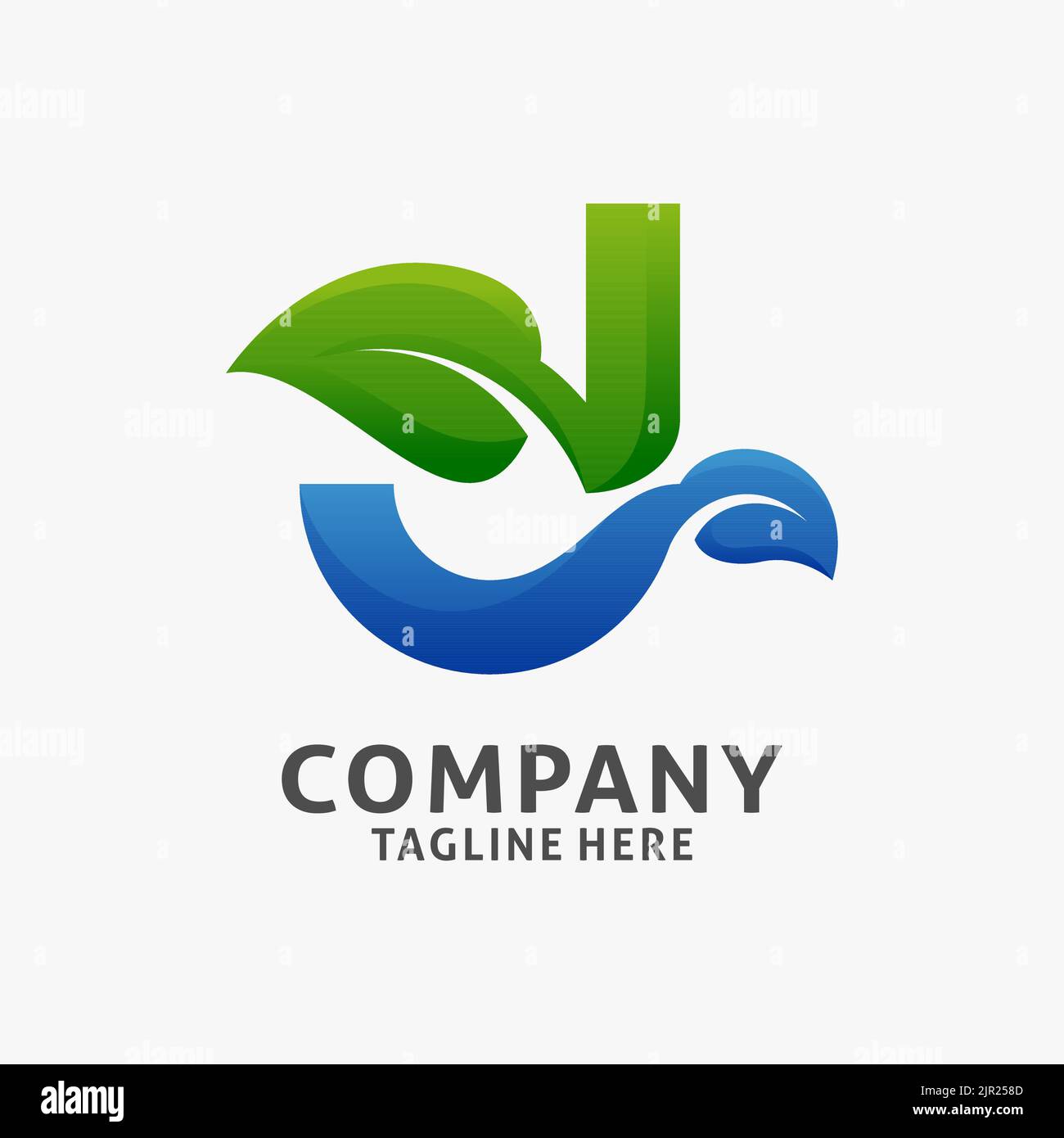 Letter J leaf logo design Stock Vector Image & Art - Alamy