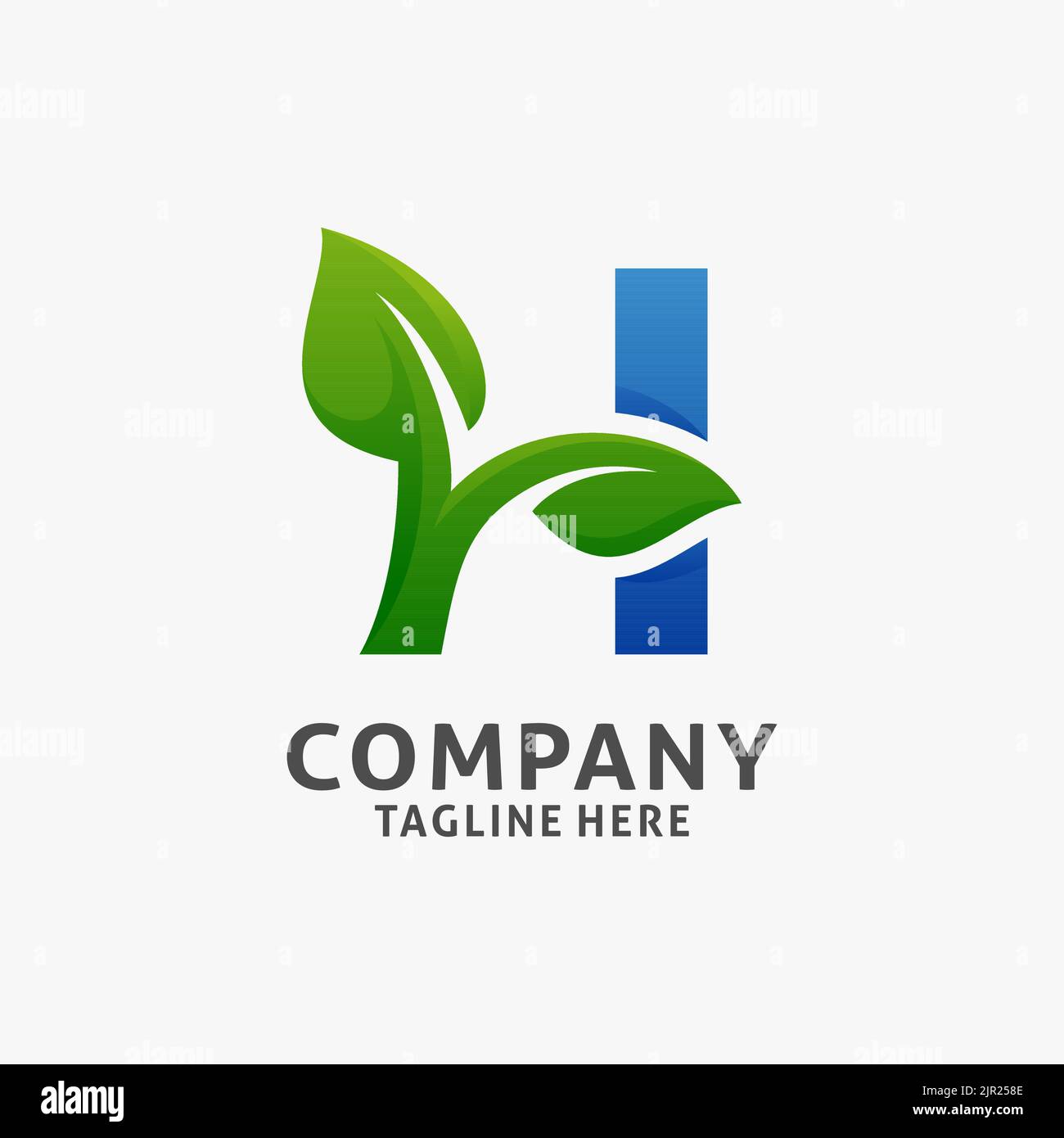 Letter H leaf logo design Stock Vector Image & Art - Alamy