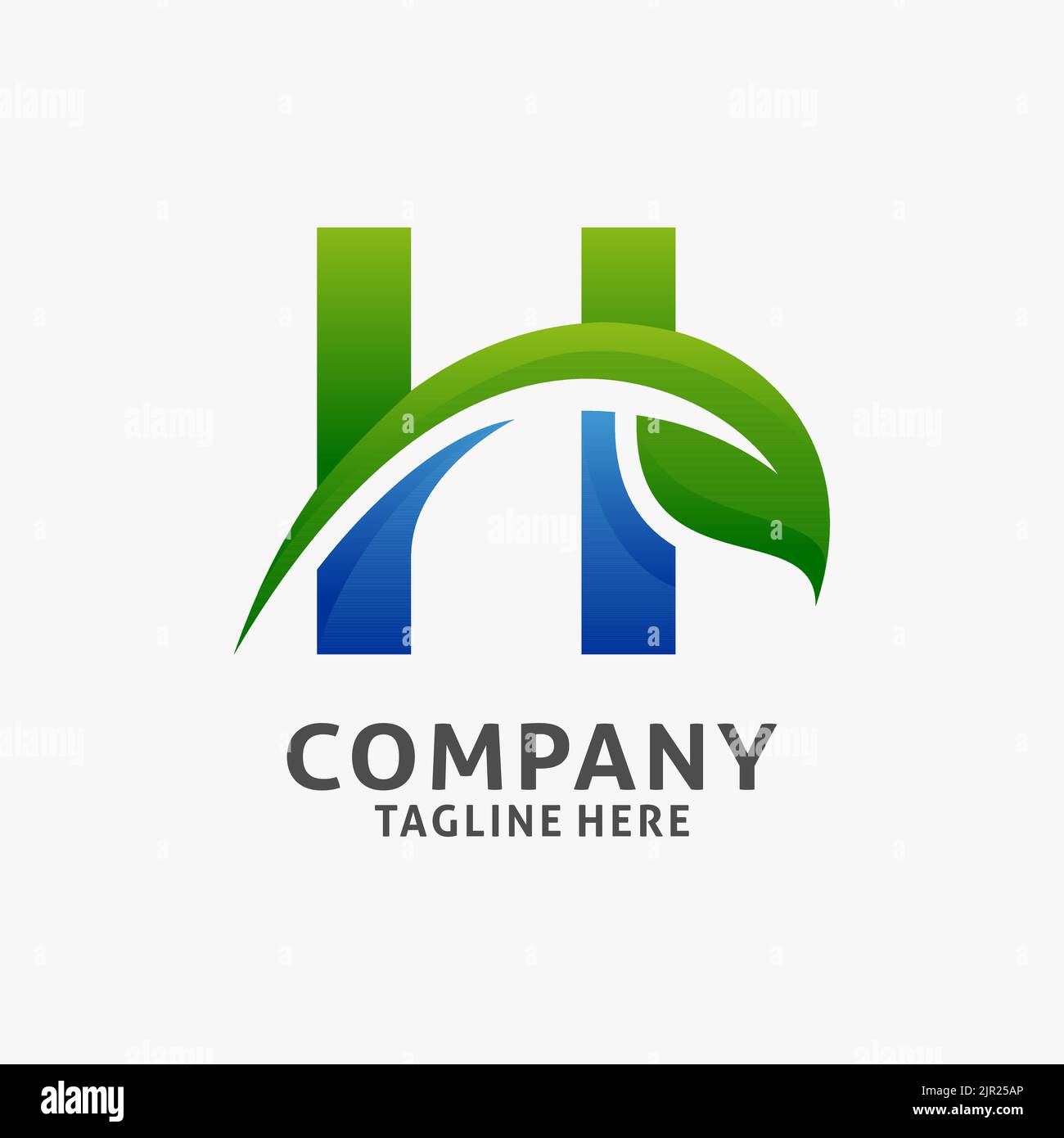 H leaf logo hi-res stock photography and images - Alamy