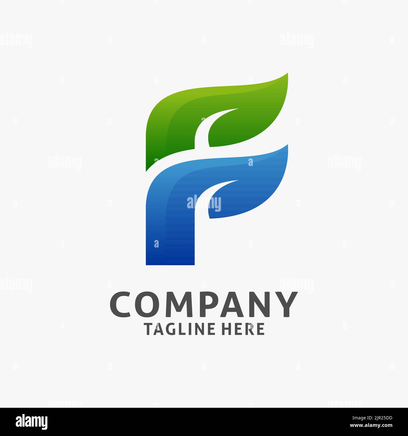 Letter F leaf logo design Stock Vector Image & Art - Alamy