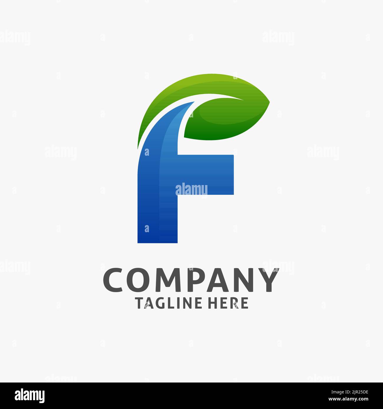 Letter F leaf logo design Stock Vector Image & Art - Alamy