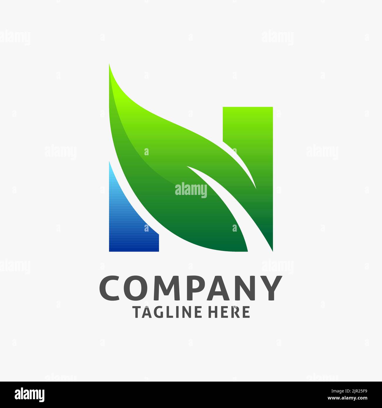 Letter N leaf logo design Stock Vector Image & Art - Alamy