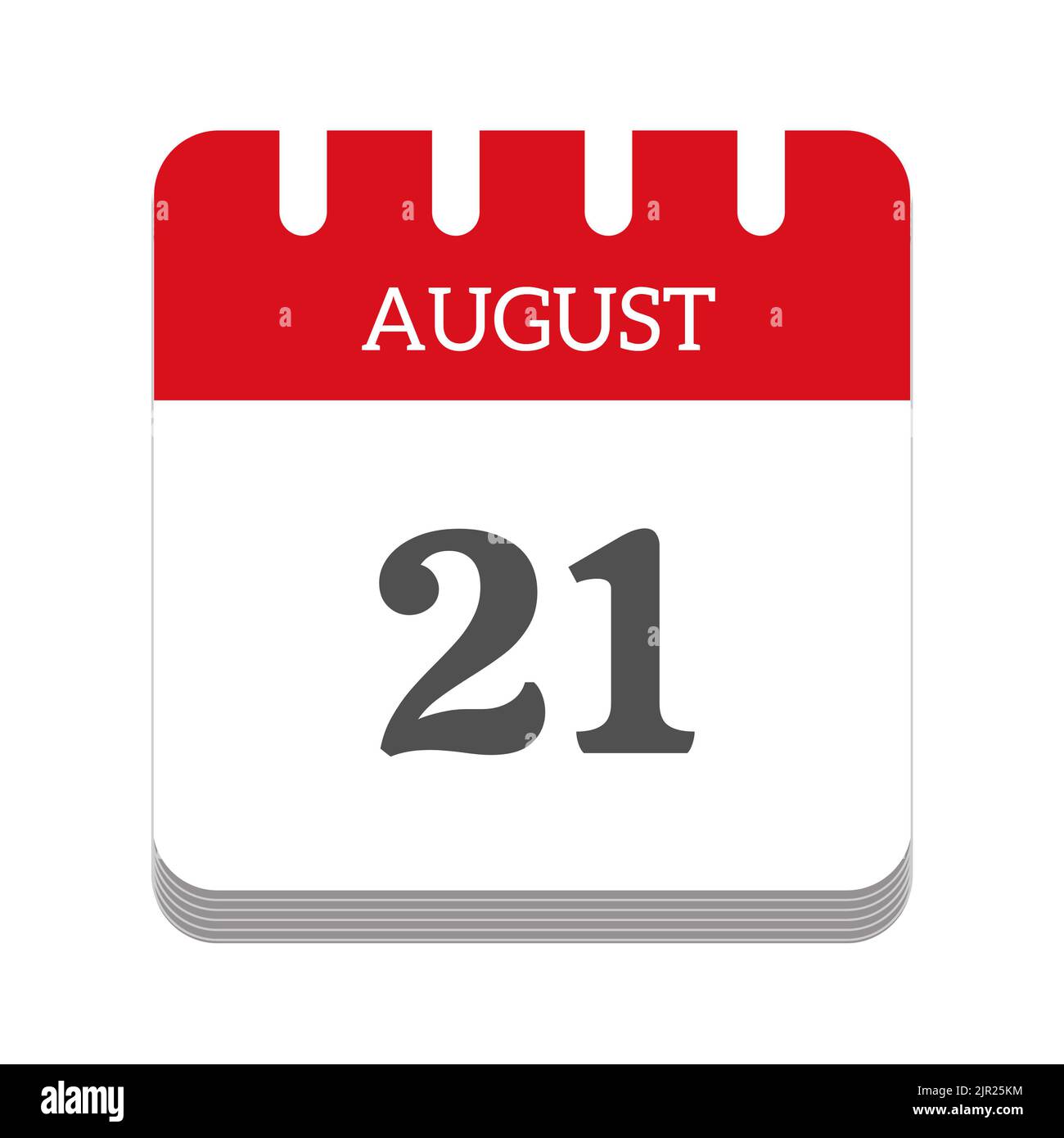 21 august calendar icon Cut Out Stock Images & Pictures - Alamy