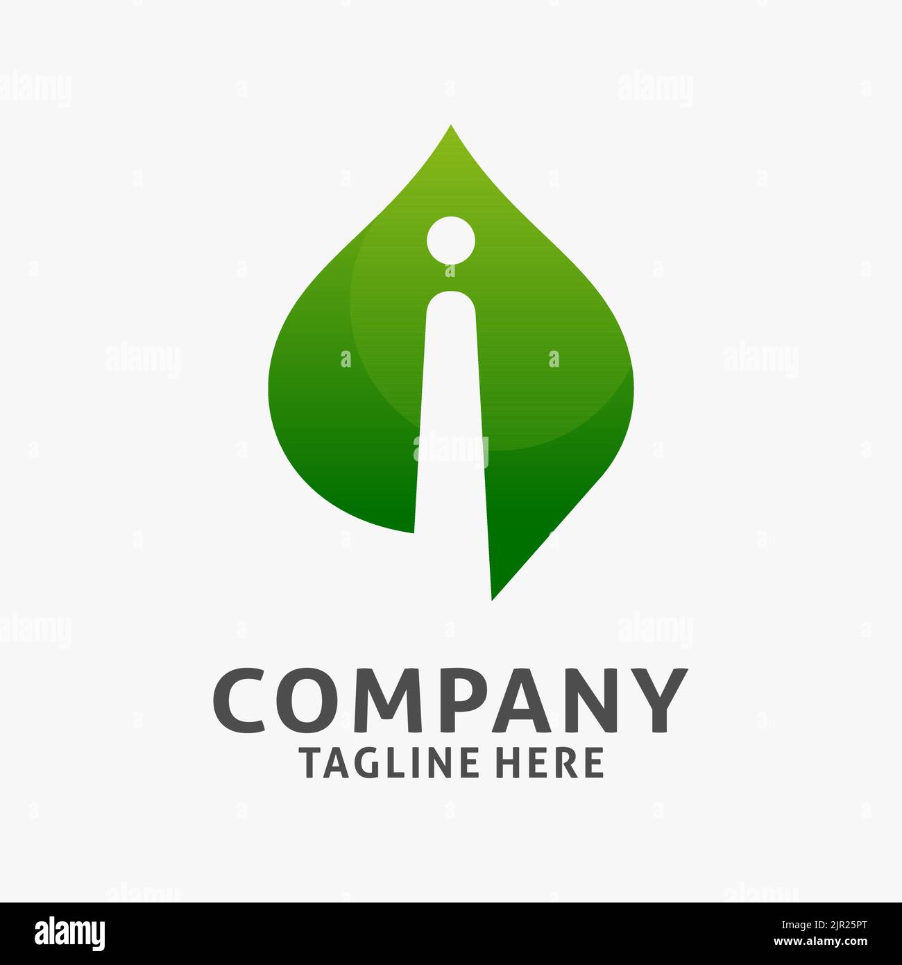 Letter i leaf logo design Stock Vector Image & Art - Alamy