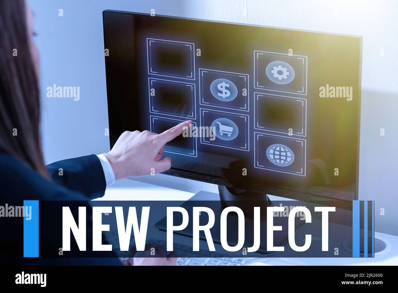 Text sign showing New Project. Conceptual photo individual enterprise ...