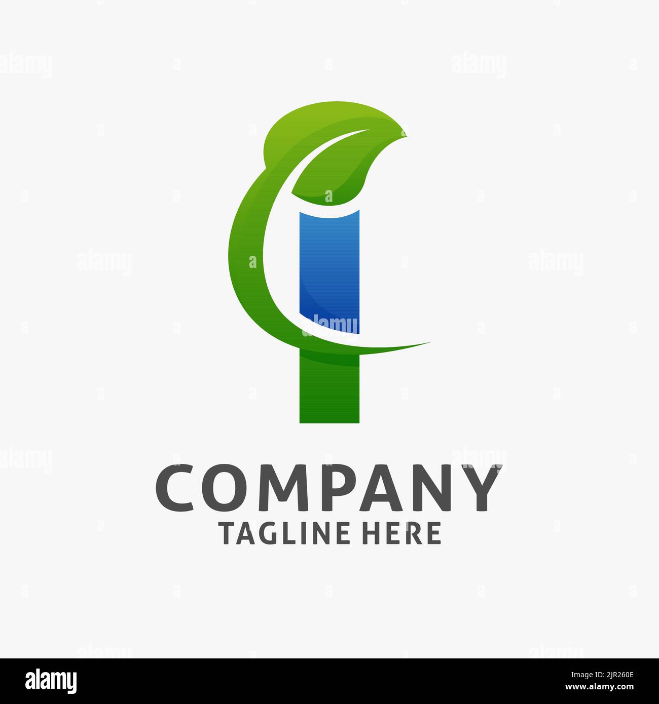 Letter i leaf logo design Stock Vector Image & Art - Alamy