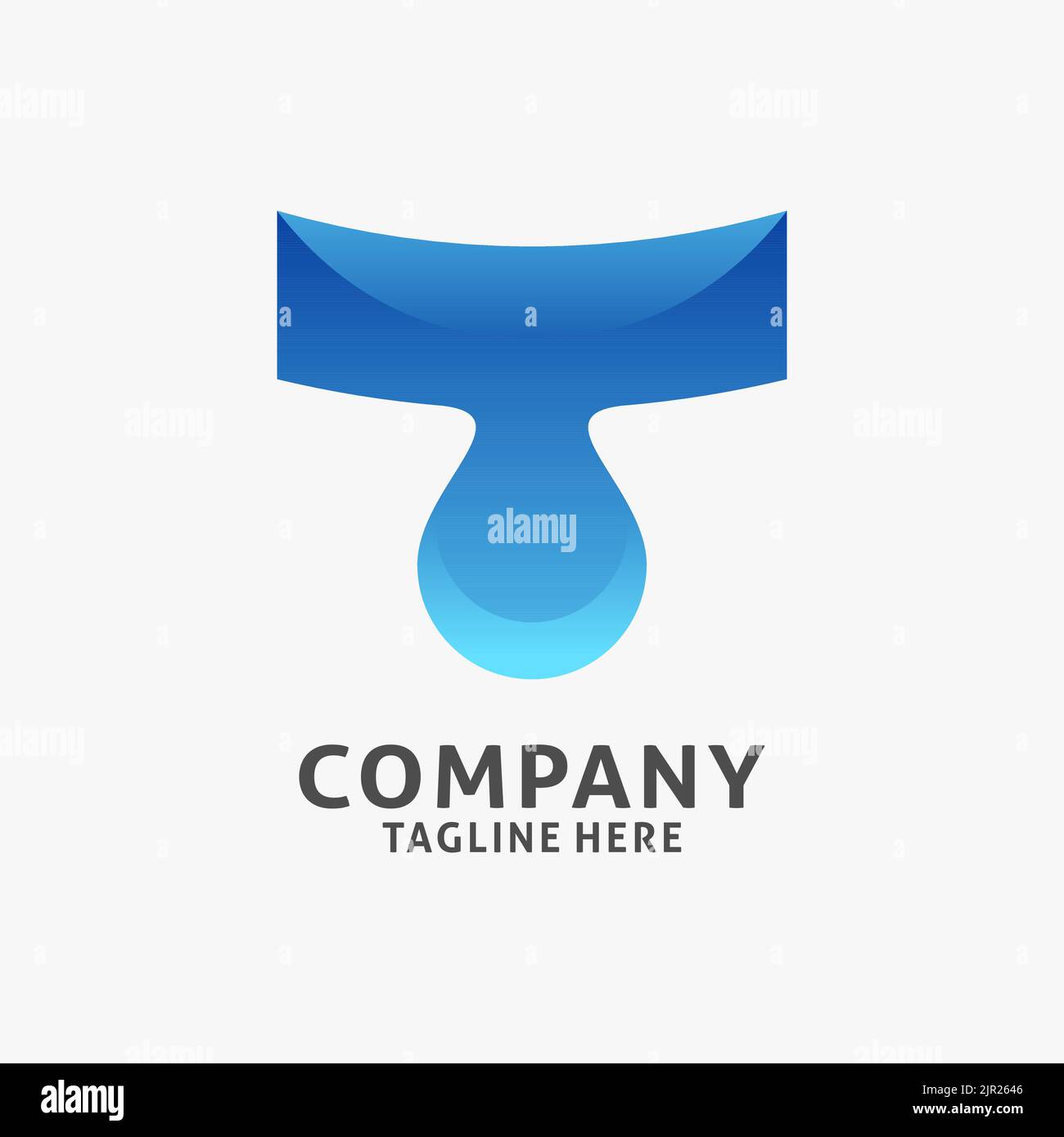 Letter T water drop logo design Stock Vector Image & Art - Alamy