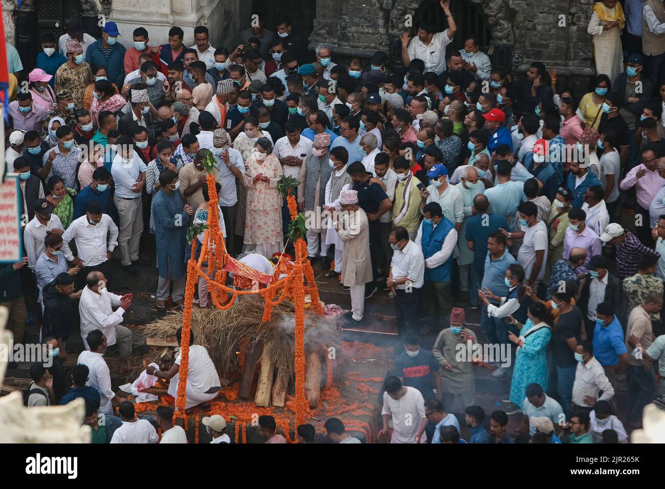 Kathmandu, Bagmati, Nepal. 21st Aug, 2022. The last rites of Nepali ...