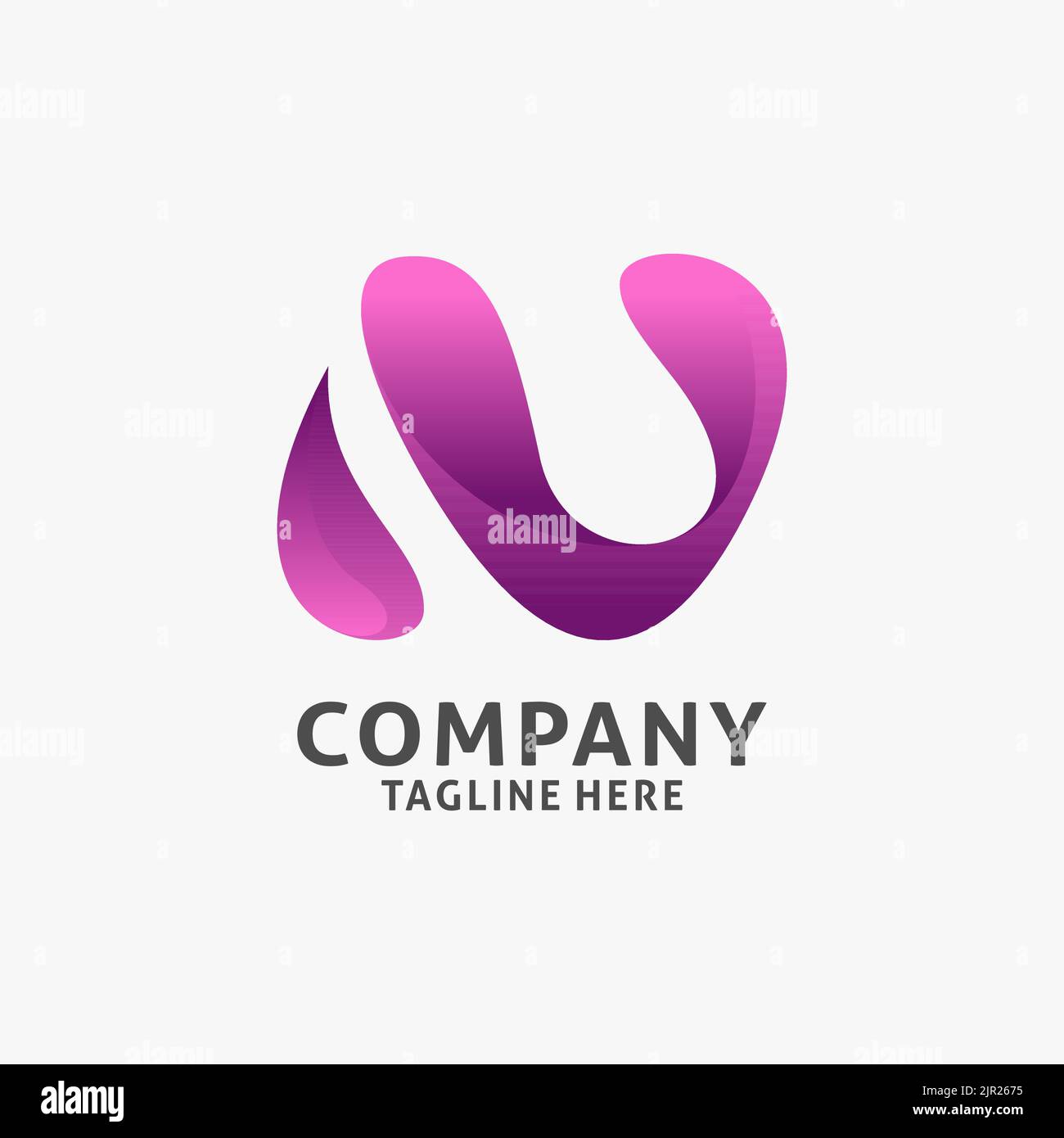 Letter N unique logo design Stock Vector Image & Art - Alamy