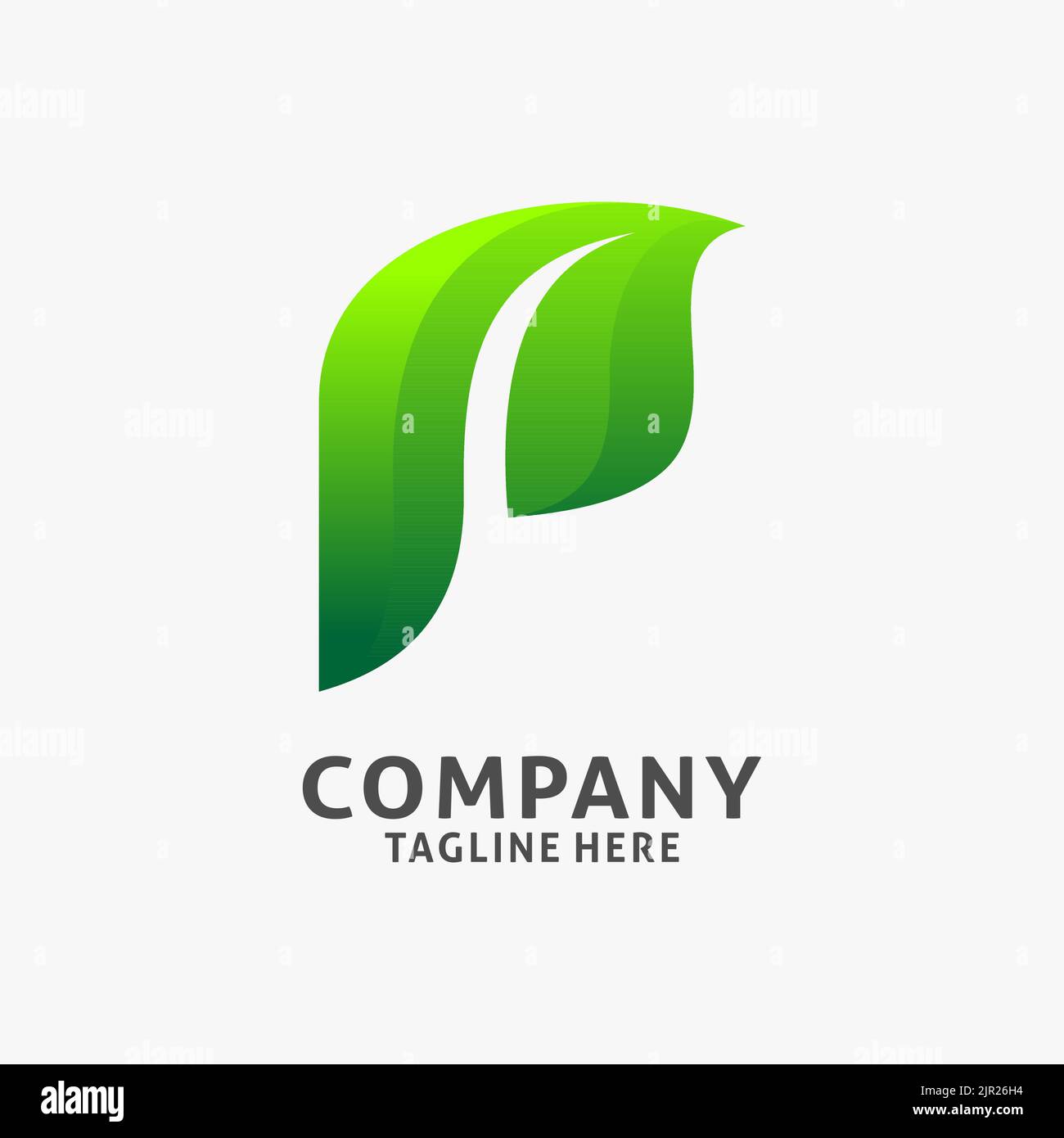 Letter p botanical logo Cut Out Stock Images & Pictures - Alamy