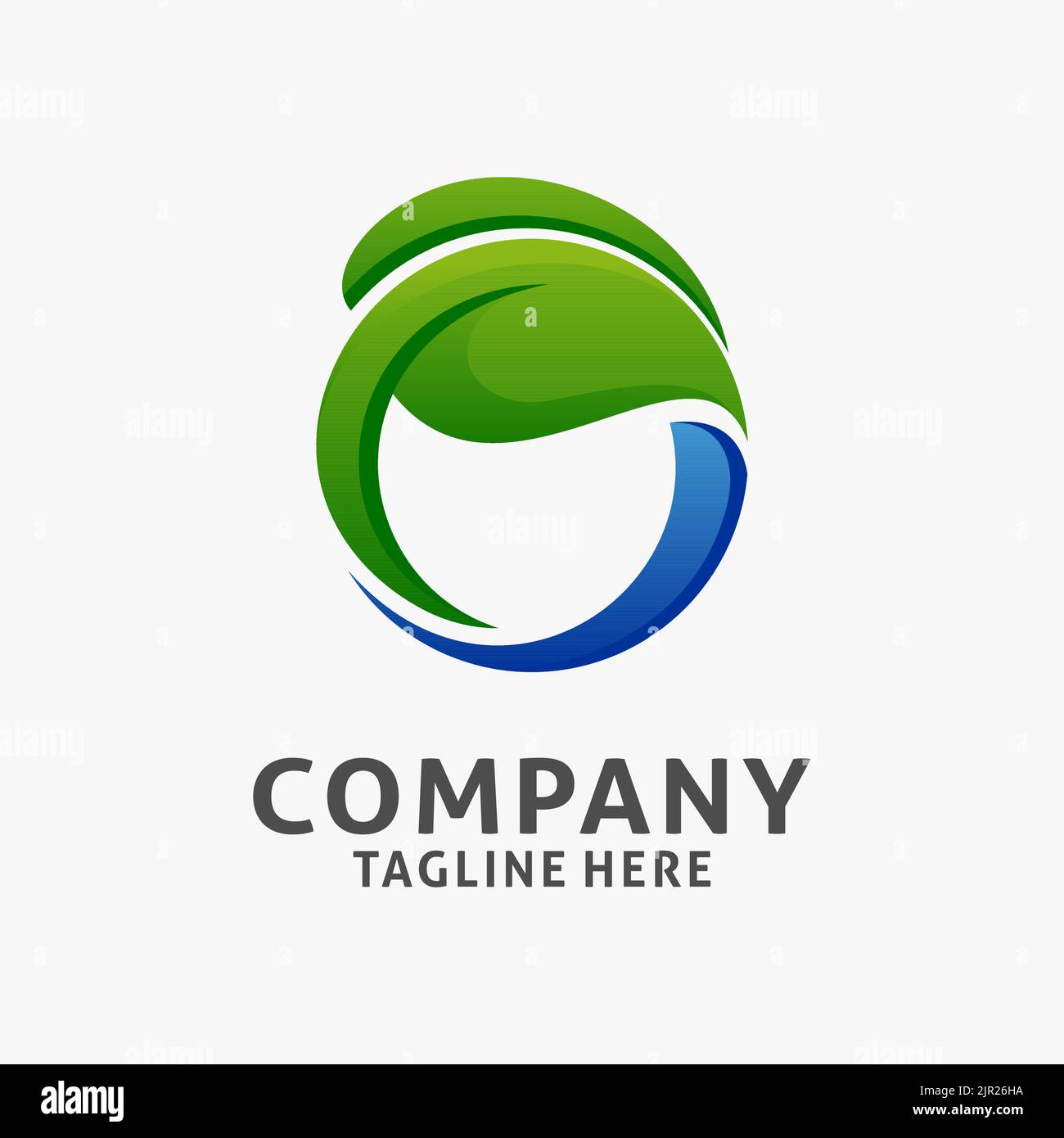 Circle leaf logo design Stock Vector Image & Art - Alamy