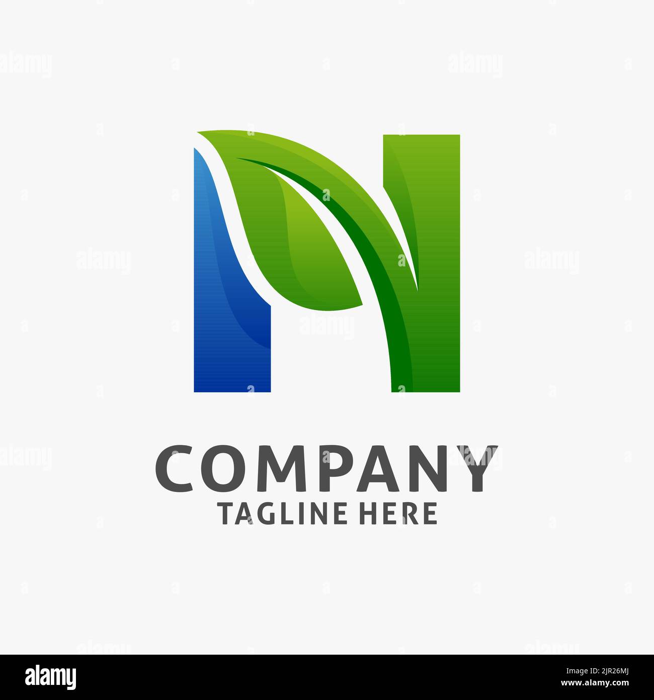 N leaf logo hi-res stock photography and images - Alamy