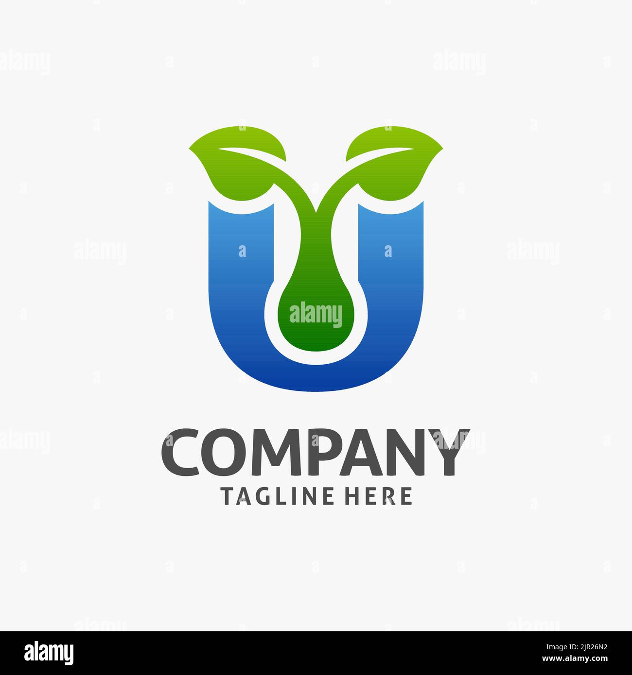 Letter U leaf logo design Stock Vector Image & Art - Alamy