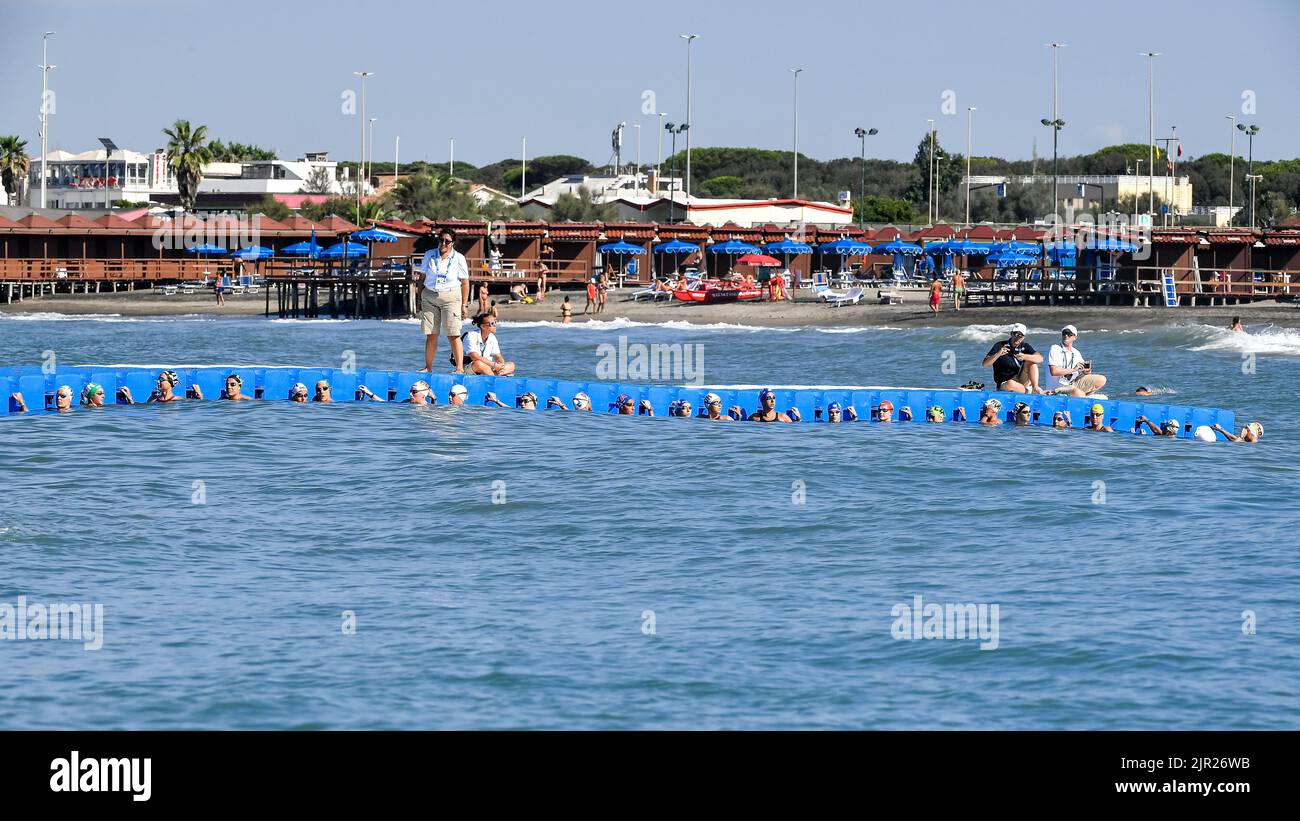 Roma, Italy. 21st Aug, 2022. Start10km Women Open Water Roma, 21/8/2022 ...