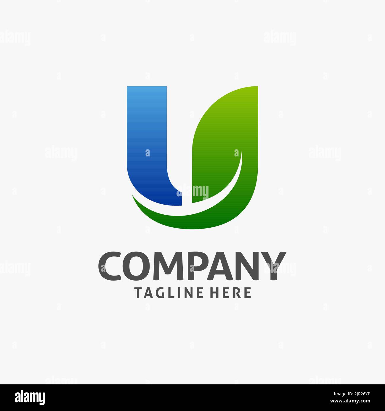 Letter U leaf logo design Stock Vector Image & Art - Alamy
