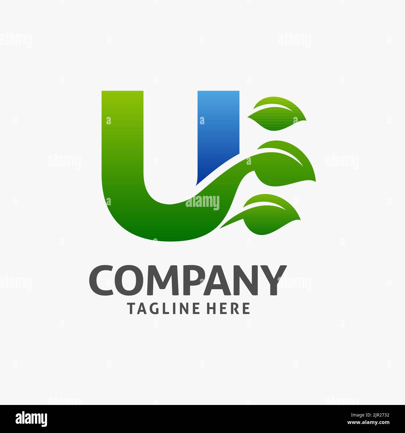 Letter U leaf logo design Stock Vector Image & Art - Alamy