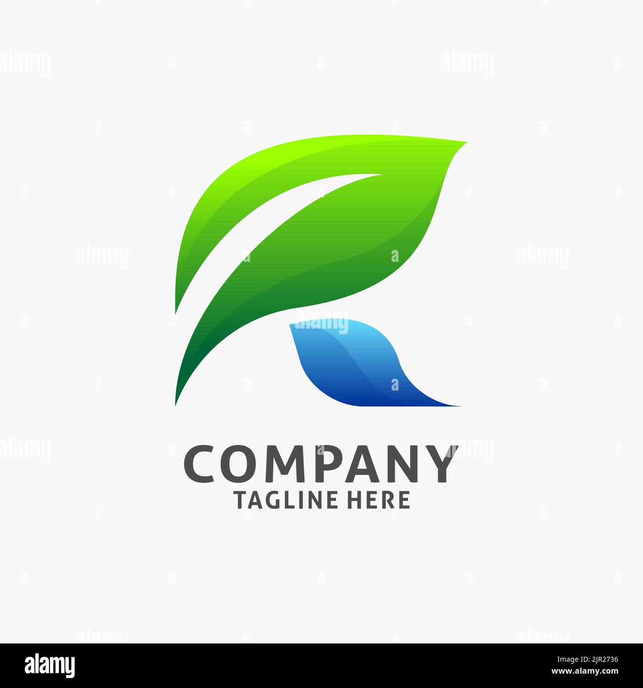 Letter R leaf logo design Stock Vector Image & Art - Alamy