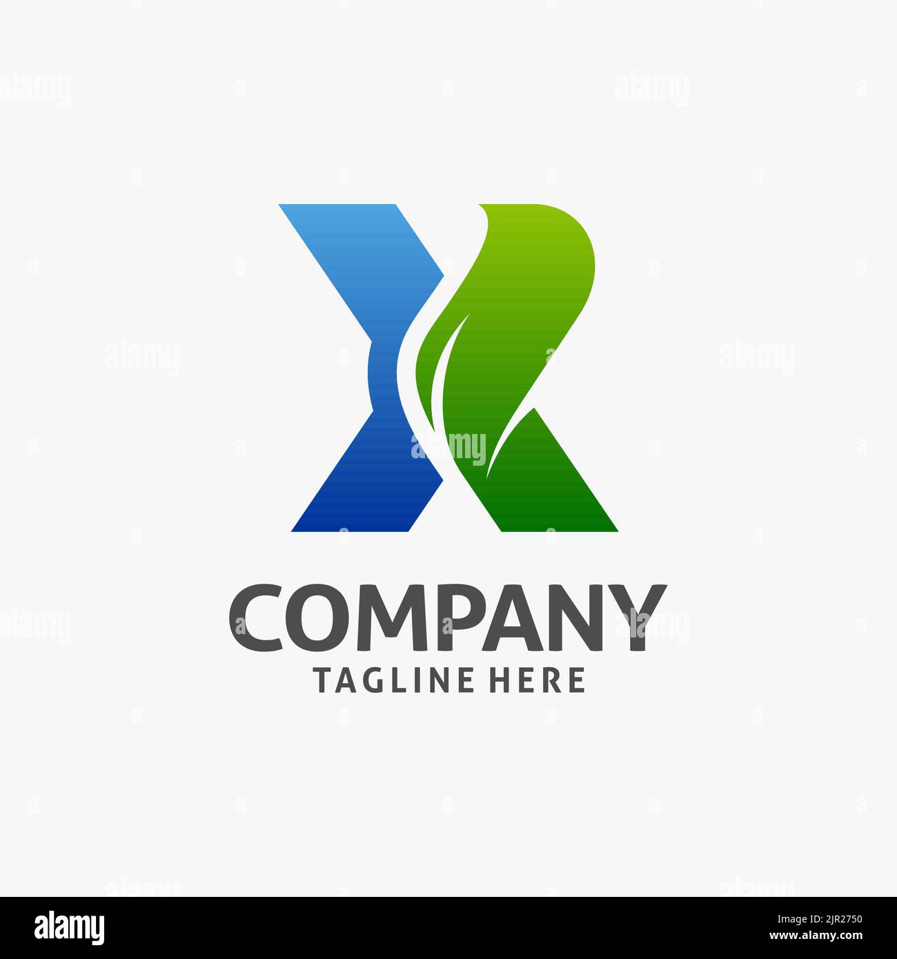 Letter X leaf logo design Stock Vector Image & Art - Alamy