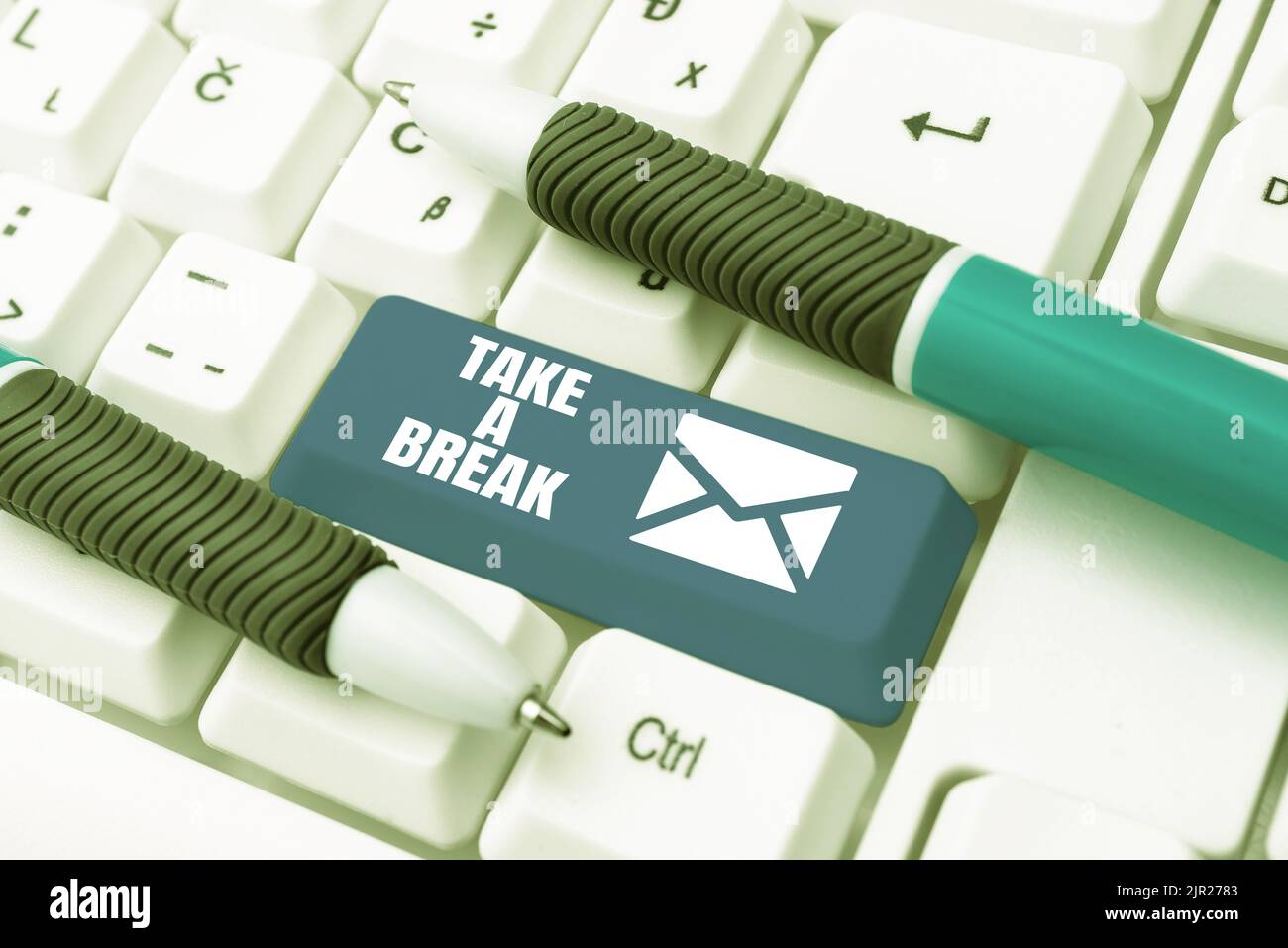 Text showing inspiration Take A Break. Business overview Resting Stop ...