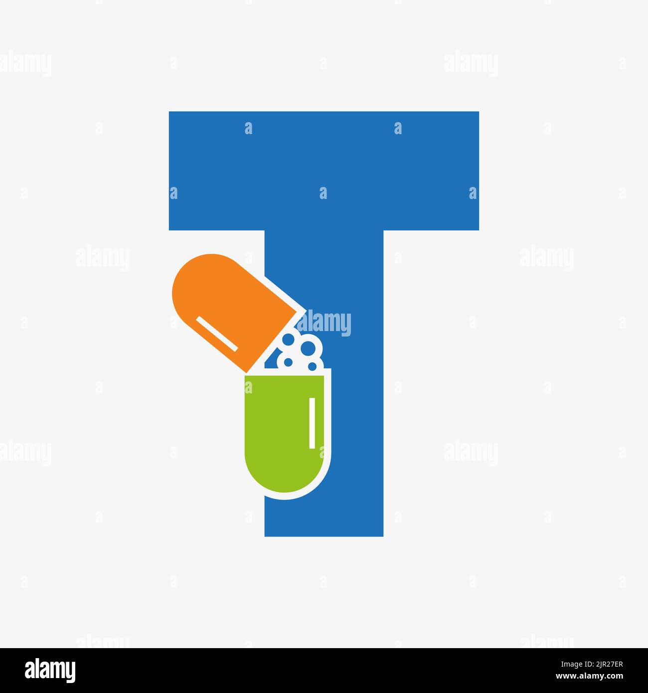 Letter T Medicine Tablet Logo Concept for Healthcare Logo Sign Vector ...