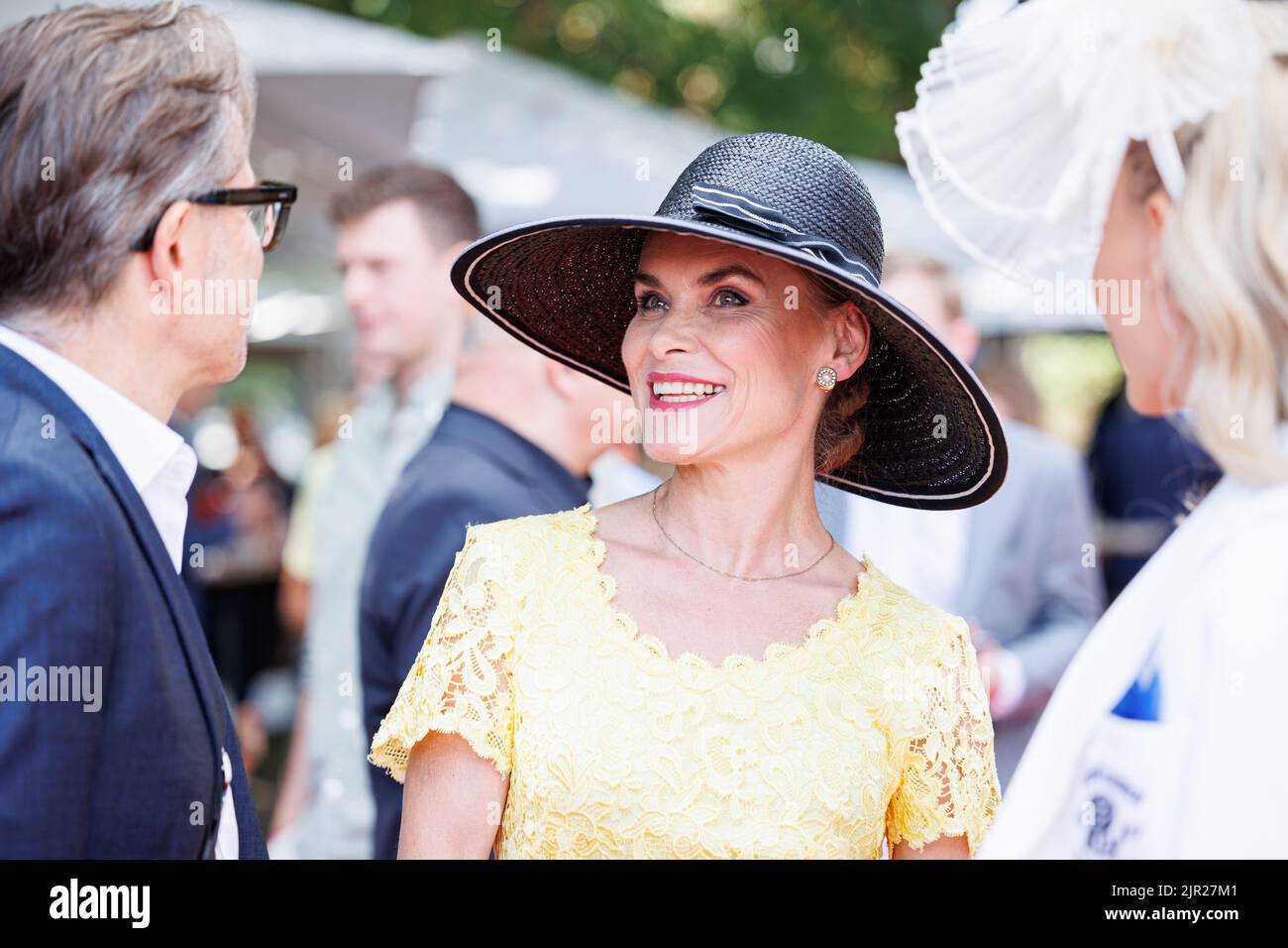 Langenhagen, Germany. 21st Aug, 2022. Actress Andrea Lüdke stands on ...