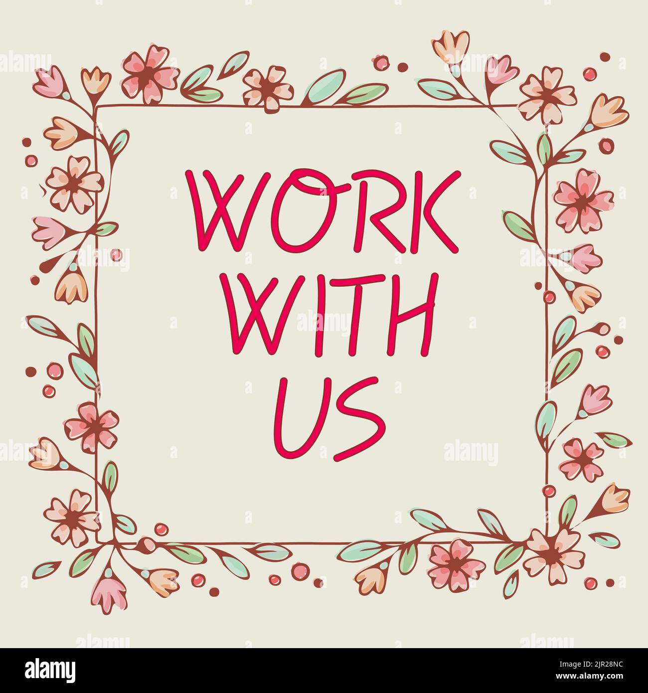 Sign displaying Work With Us. Internet Concept Invitation to join a ...
