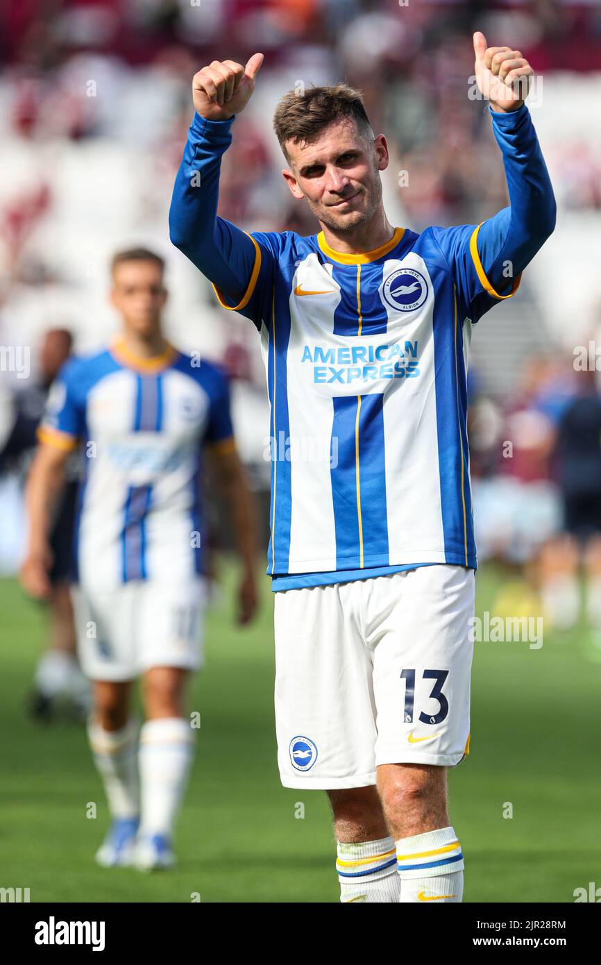 London, England, 21st August 2022. Pascal Gross of Brighton and Hove ...