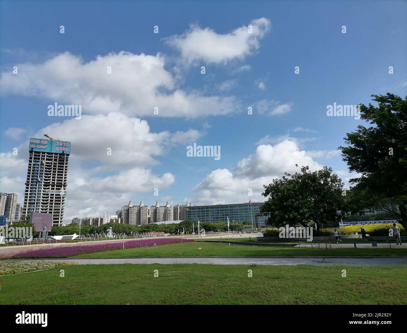Shenzhen, China: architectural landscape of Bao'an central district and ...
