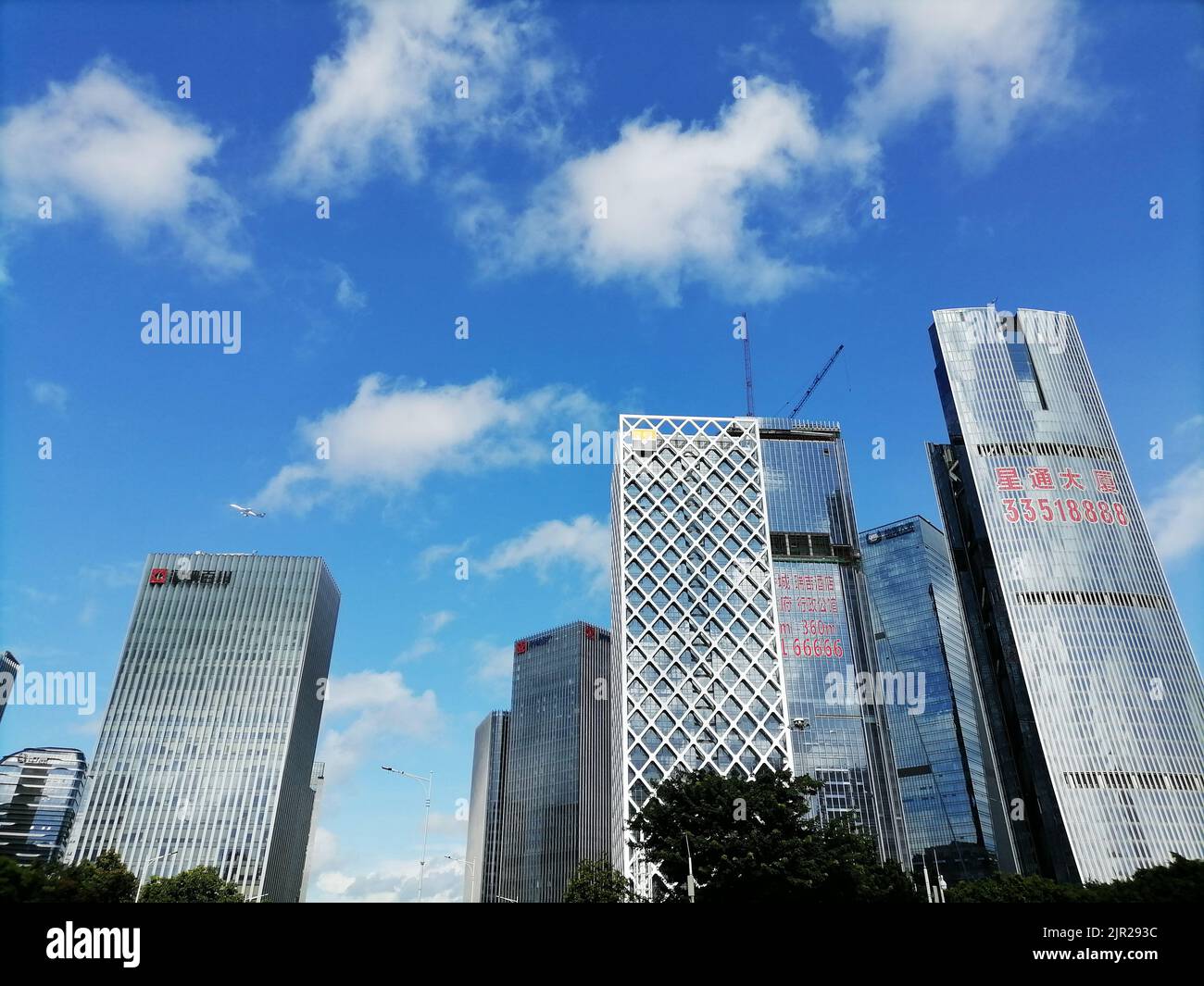 Shenzhen, China: architectural landscape of Bao'an central district and ...