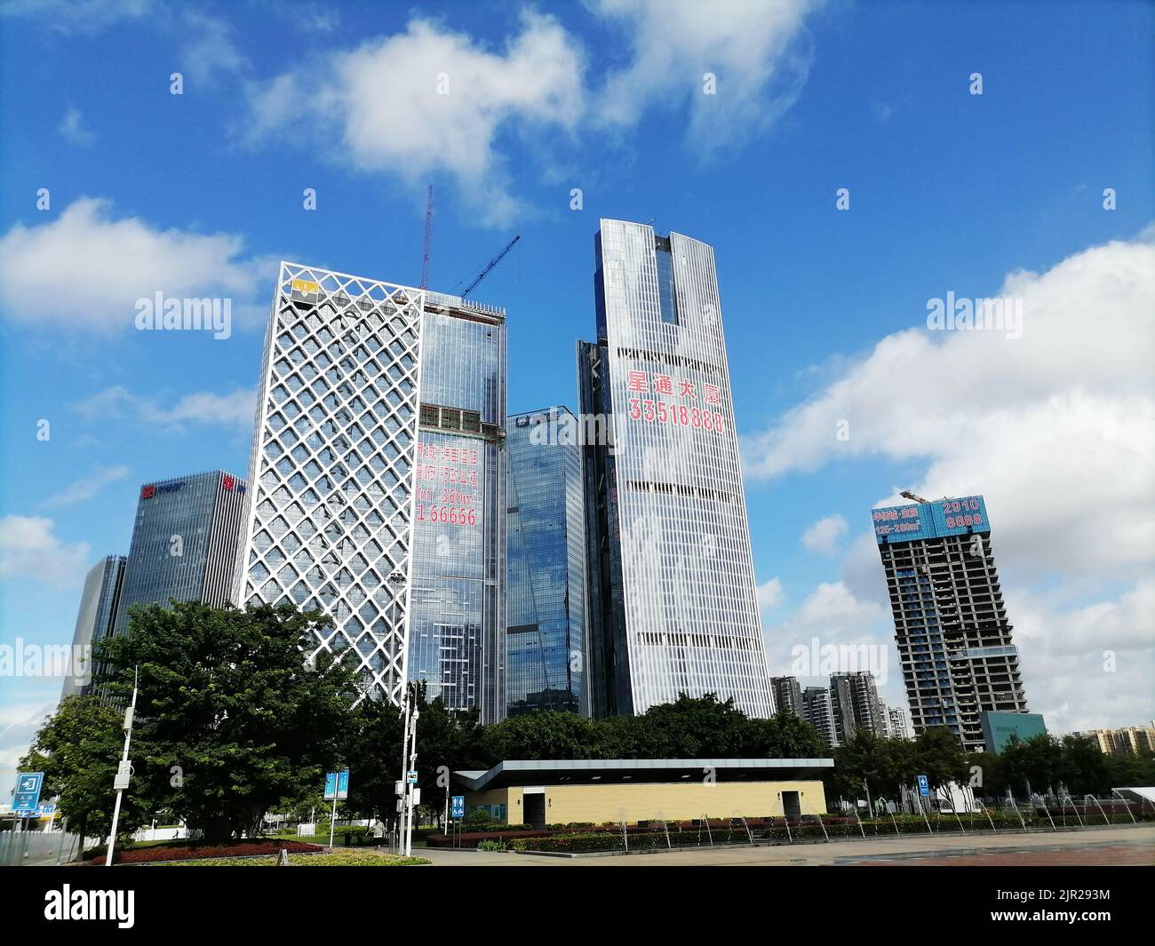 Shenzhen, China: architectural landscape of Bao'an central district and ...
