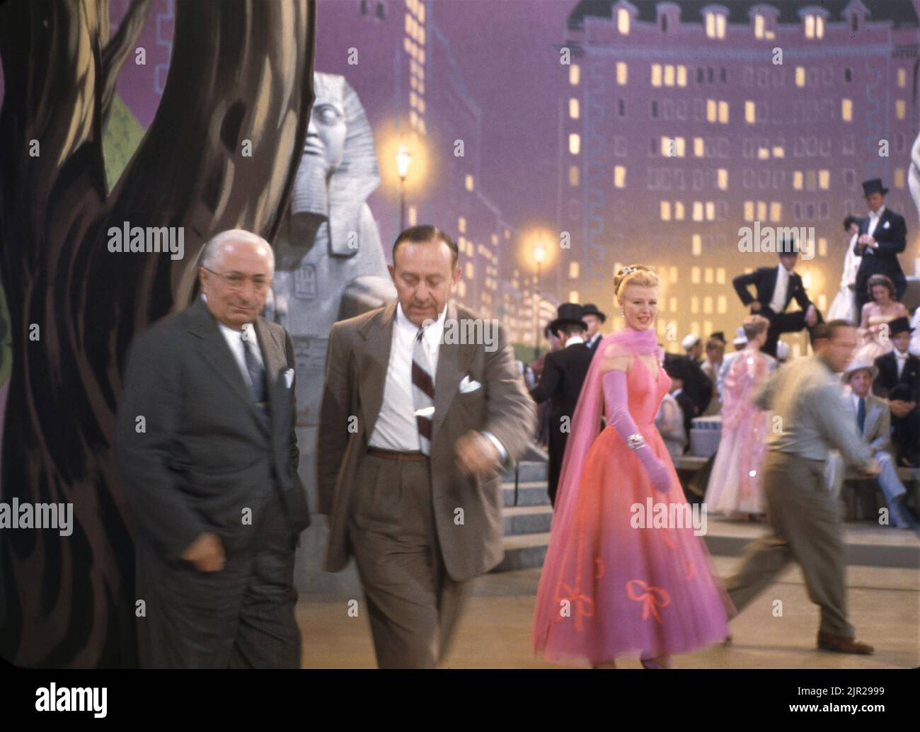 Studio Head LOUIS B. MAYER and producer ARTHUR FREED on set colour ...