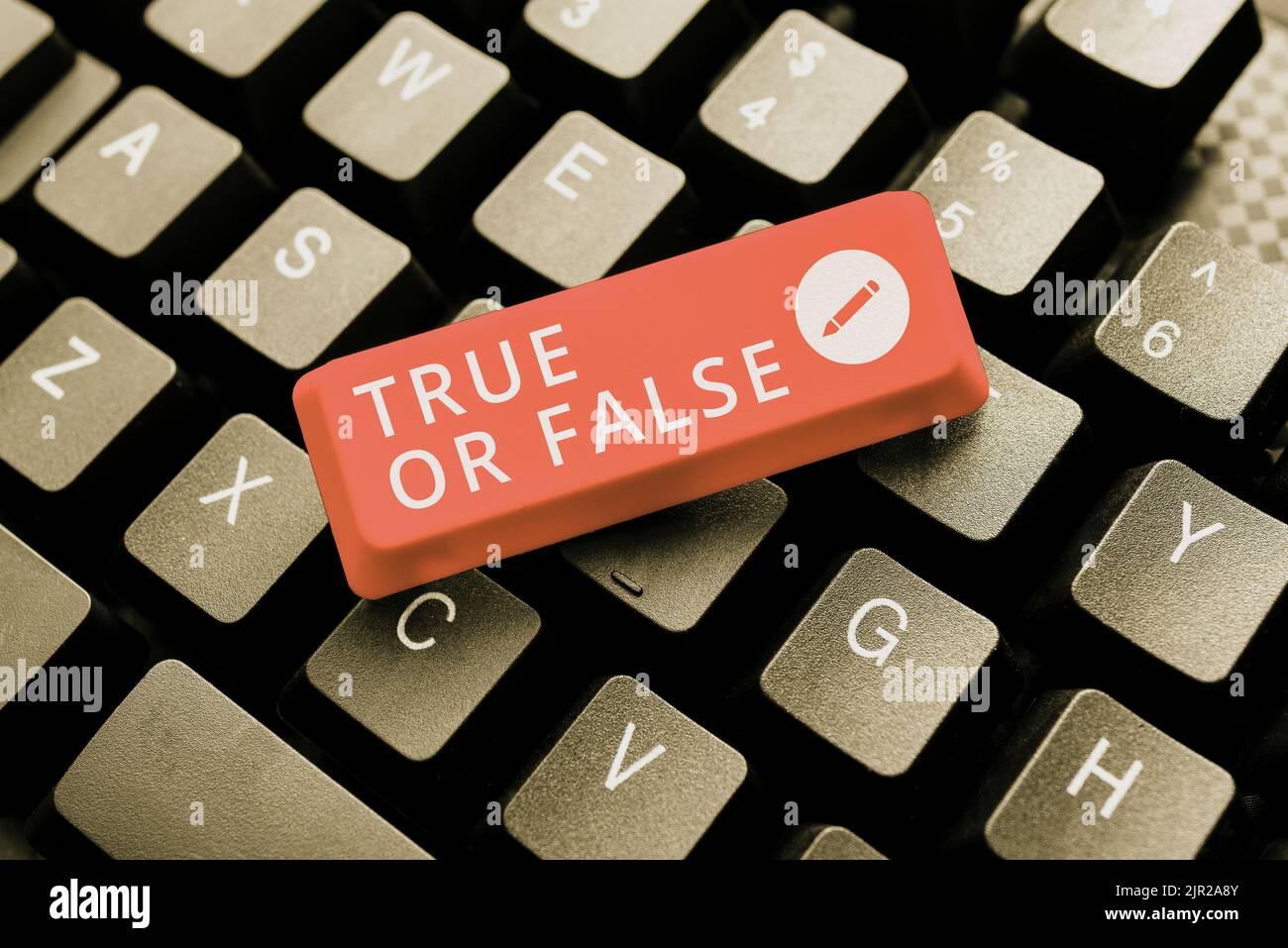 Handwriting text True Or False. Conceptual photo Decide between a fact ...