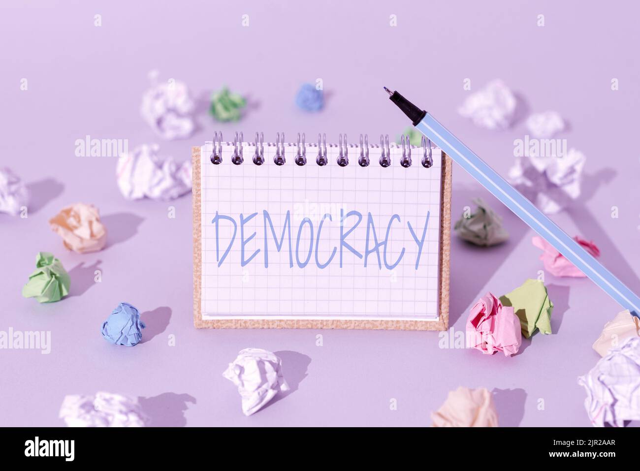 Text showing inspiration Demo Cracy. Concept meaning freedom of the ...