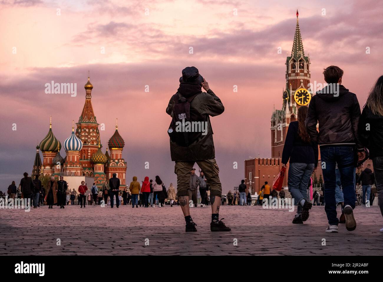 Sunset on Red Square in Moscow. High quality photo Stock Photo - Alamy