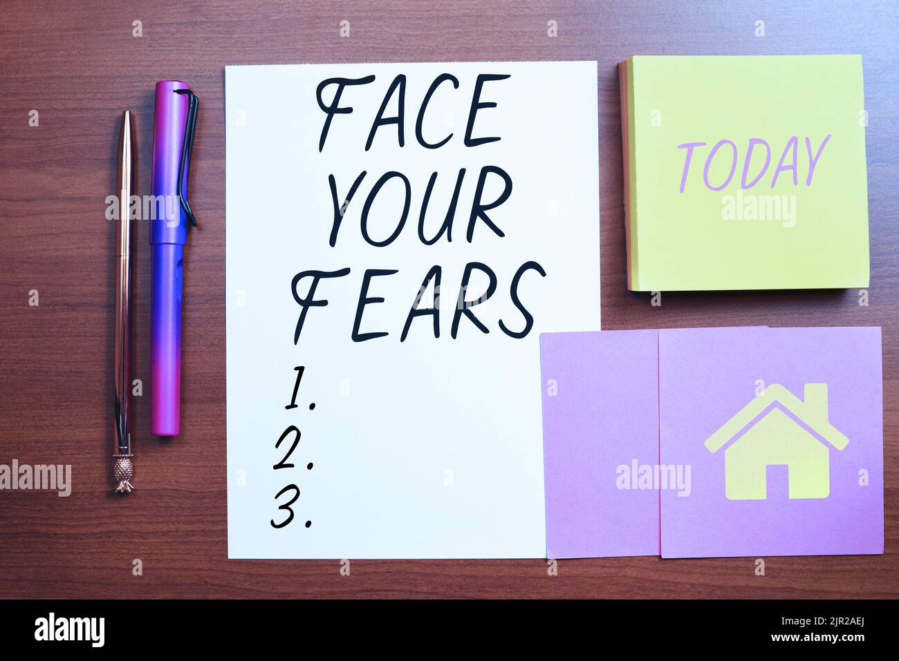 Sign displaying Face Your Fears. Concept meaning Have the courage to ...