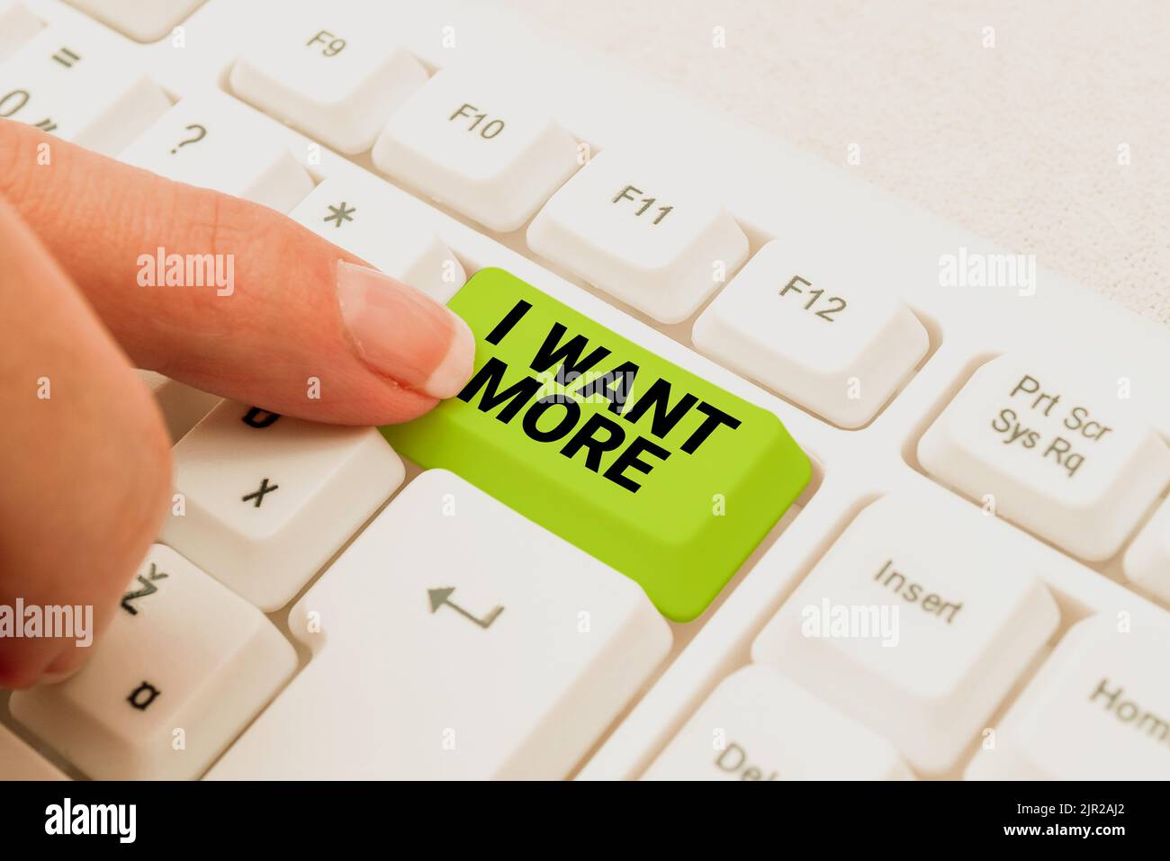 Text caption presenting I Want More. Word Written on Not having enough ...