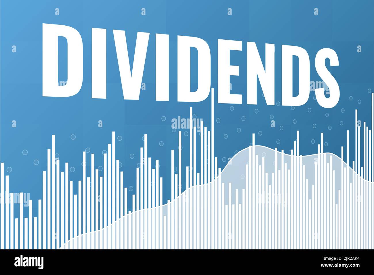 Word Dividends on blue finance background. 3D render Stock Vector Image ...