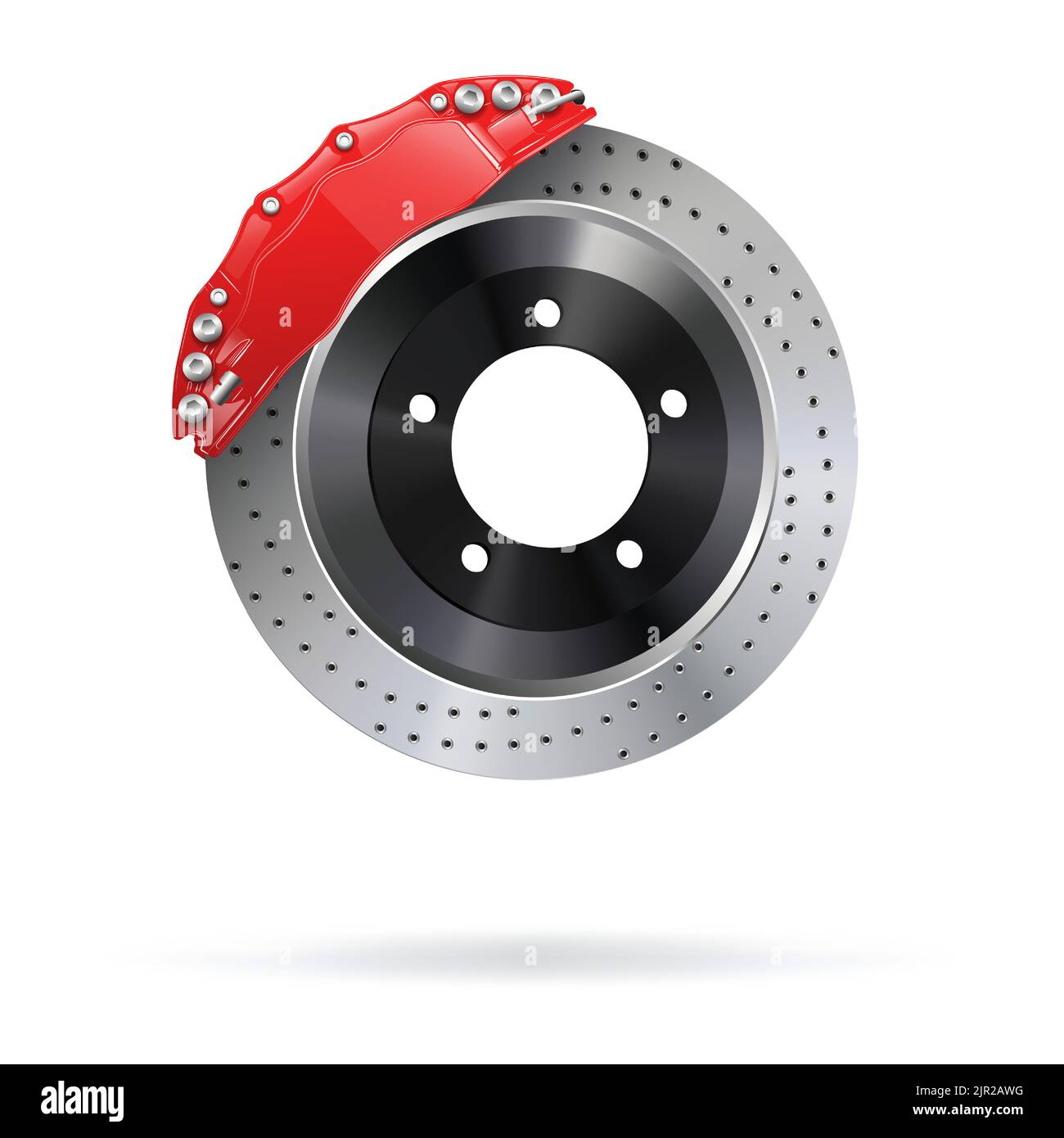 Vector illustration, car brakes, steering wheel realistic 3d icon Stock ...