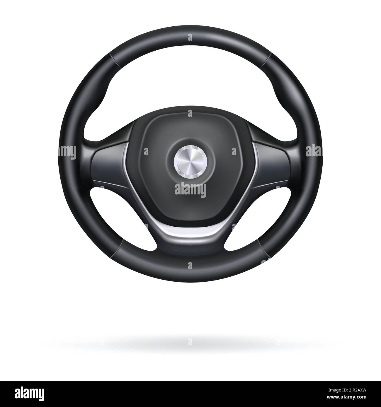 Vector illustration, car steering wheel, realistic 3d icon Stock Vector ...