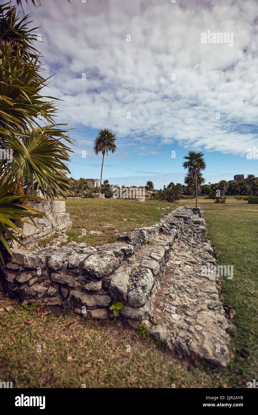 Small floors of some buildings dating back to the Mayan civilization at ...
