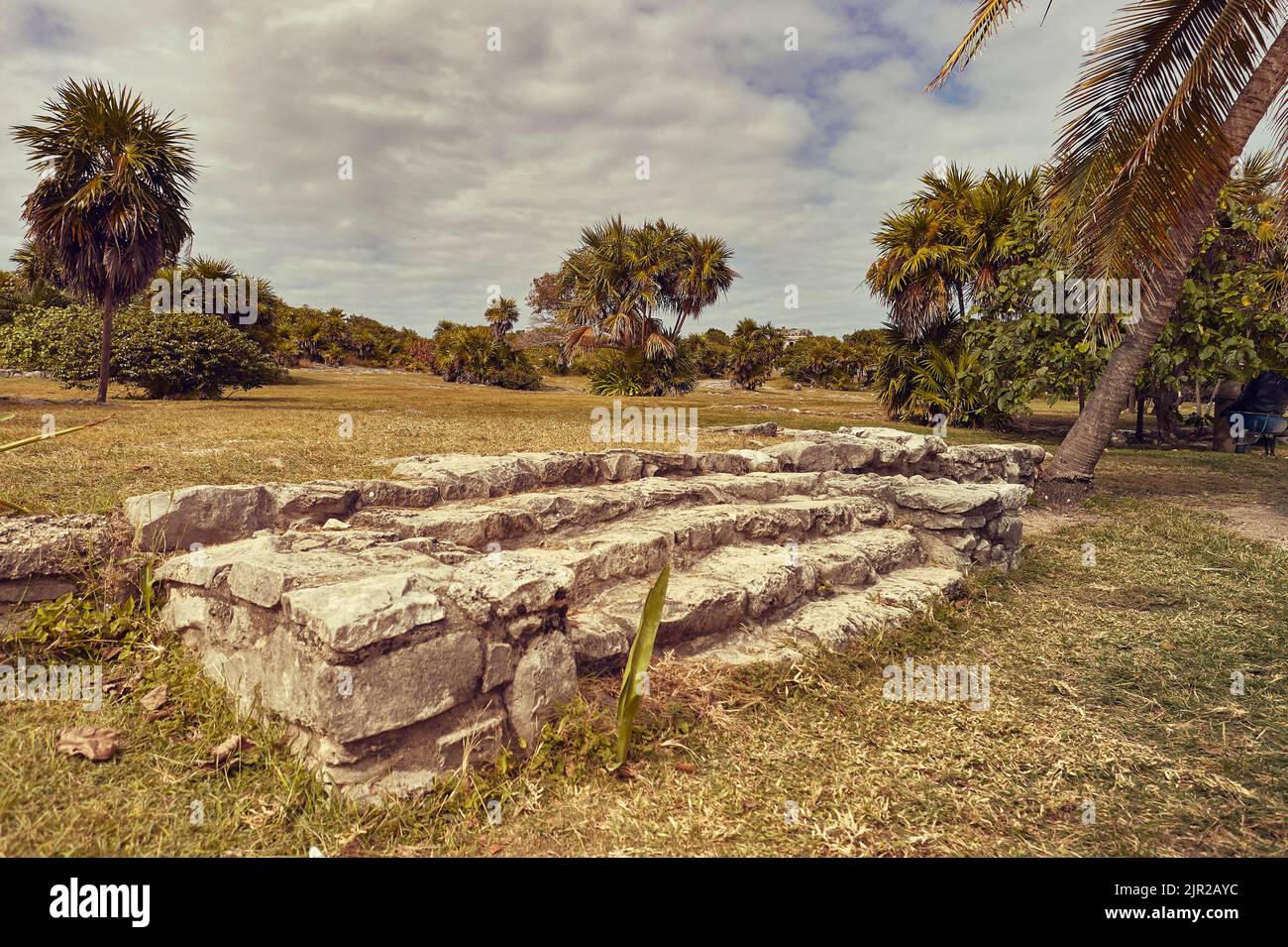 Small floors of some buildings dating back to the Mayan civilization at ...
