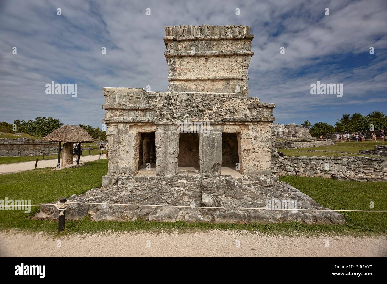 Small Mayan temple belonging to the Tulum complex in Mexico Stock Photo ...