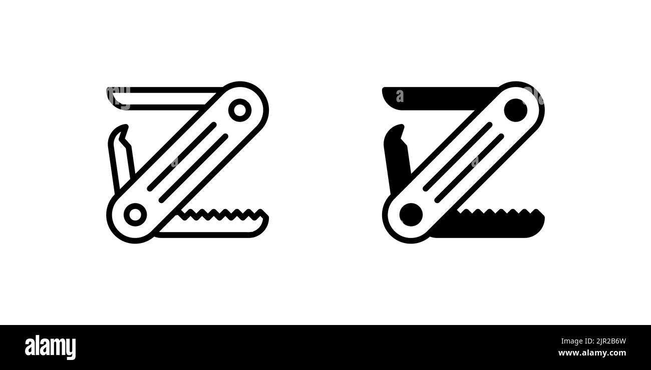 A vector of multi-function knife icons suitable for presentations, web ...