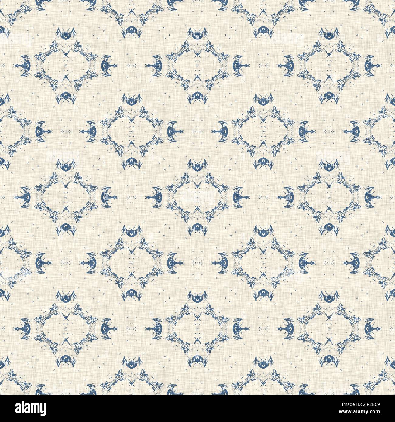 French blue quilt printed fabric pattern for shabby chic home decor ...