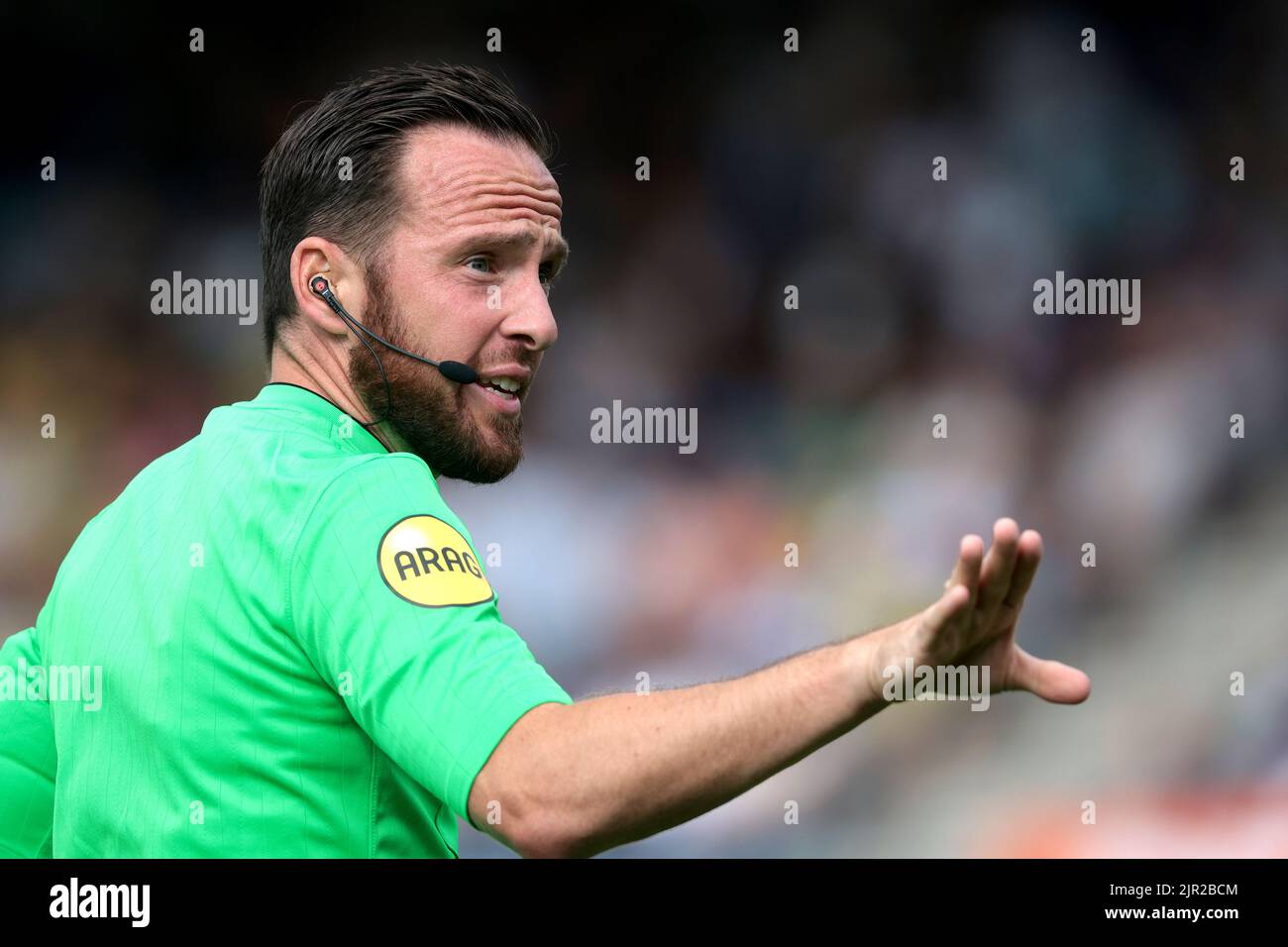 WAALWIJK - Referee Edwin van de Graaf during the Dutch Eredivisie match ...