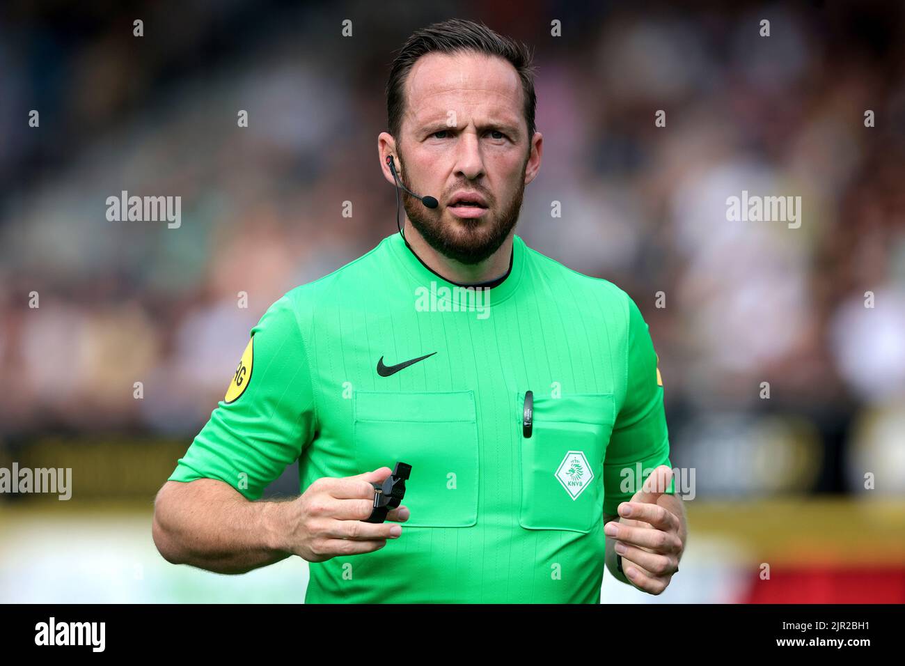 WAALWIJK - Referee Edwin van de Graaf during the Dutch Eredivisie match ...