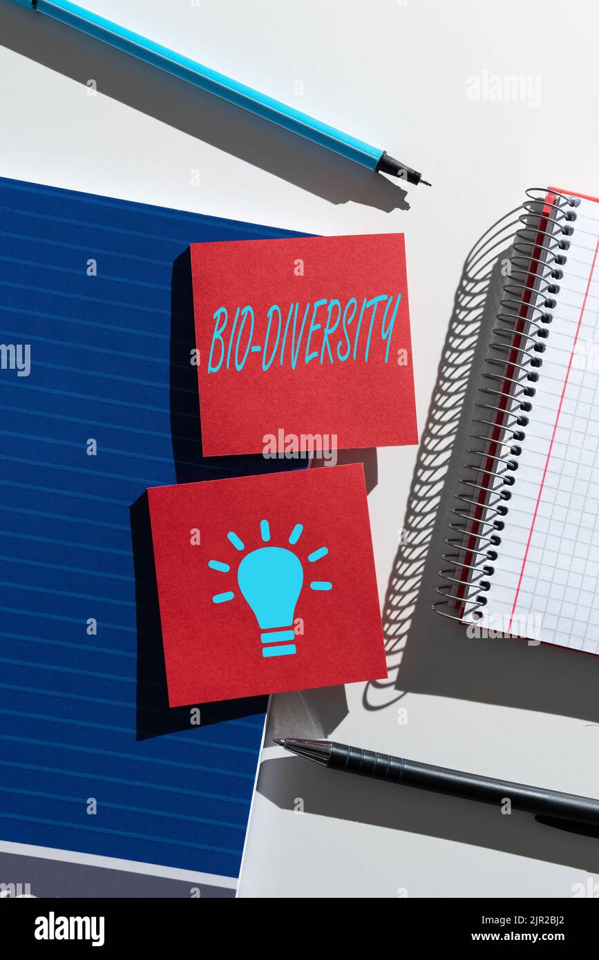 Conceptual display Bio Diversity. Conceptual photo Variety of Life ...